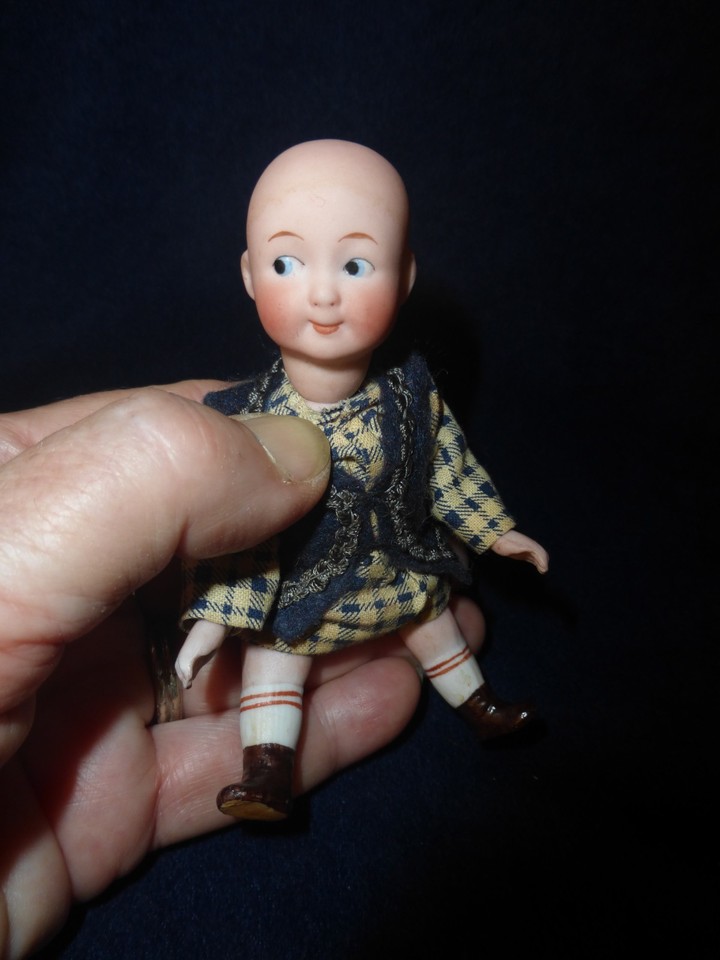 Antique German Kestner Googly Boy Doll On Wood Bobsled 4 1/4" SALE | eBay