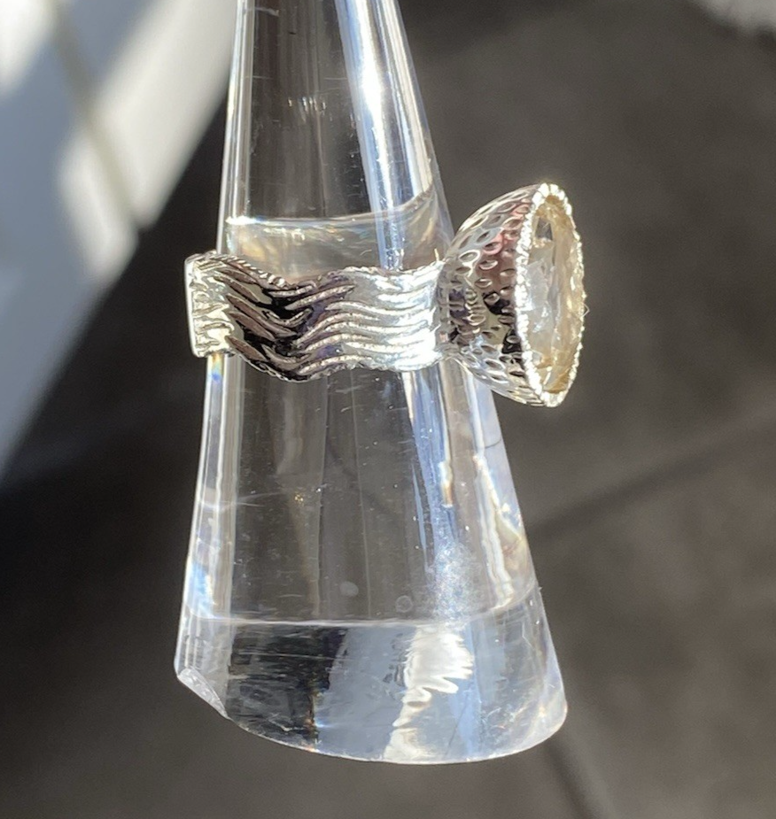 Deb Guyot Sterling Silver Herkimer "Diamond" Quartz 5.45ct Solitaire ...