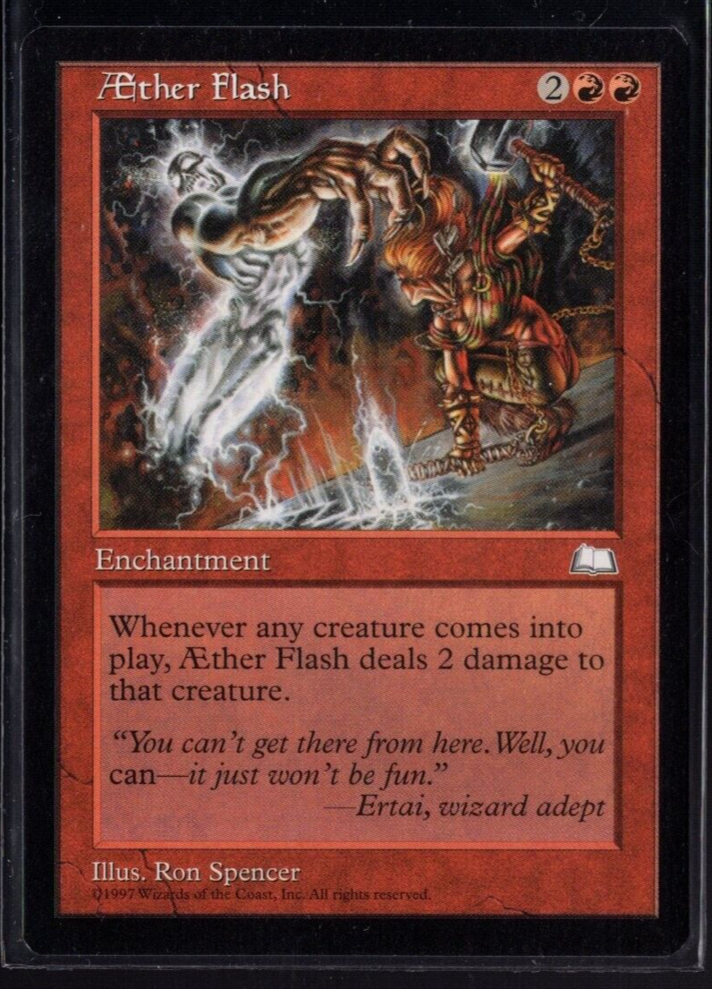 Aether Flash 1997 Uncommon Vintage Weatherlight Magic The Gathering ...
