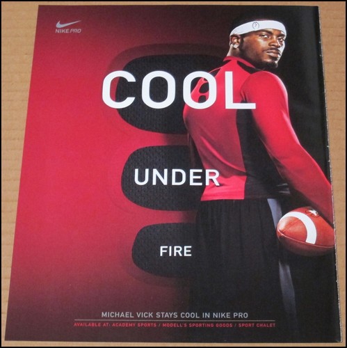 2004 Michael Vick Nike Pro Apparel Print Ad Advertisement Atlanta ...