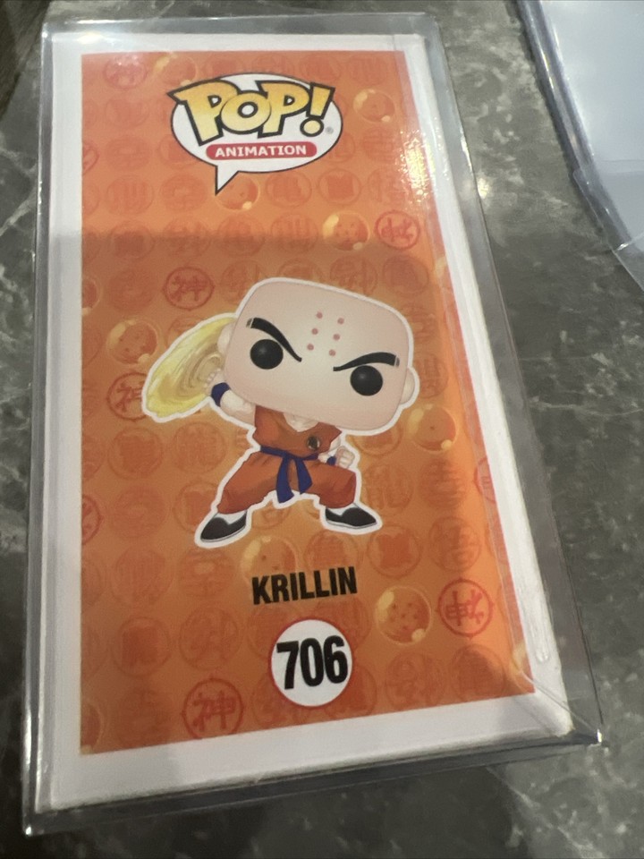 Funko Pop Animation #706 Krillin with Destructo Disc Dragon Ball Box Is ...