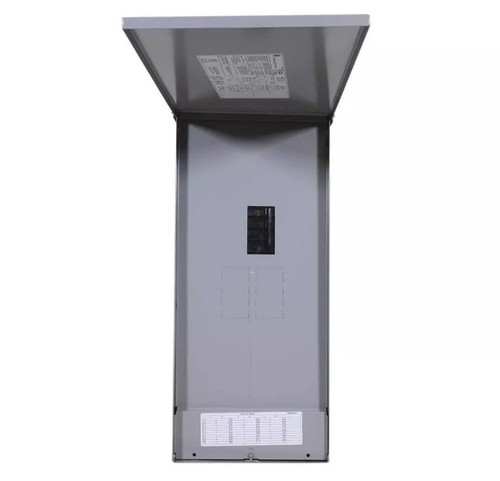 GE 200 Amp 8-Space 16-Circuit Outdoor Main Breaker Circuit Load Center ...