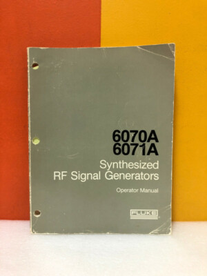 Fluke 577544 6070A 6071A Synthesized RF Signal Generators Operator ...