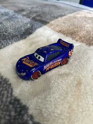 Disney Pixar Rust Eze Fabulous Lightning McQueen Blue Mattel Car | eBay