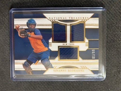 2024 Panini National Treasures YOVANNY RODRIGUEZ #1/99 Triple Patch NY ...