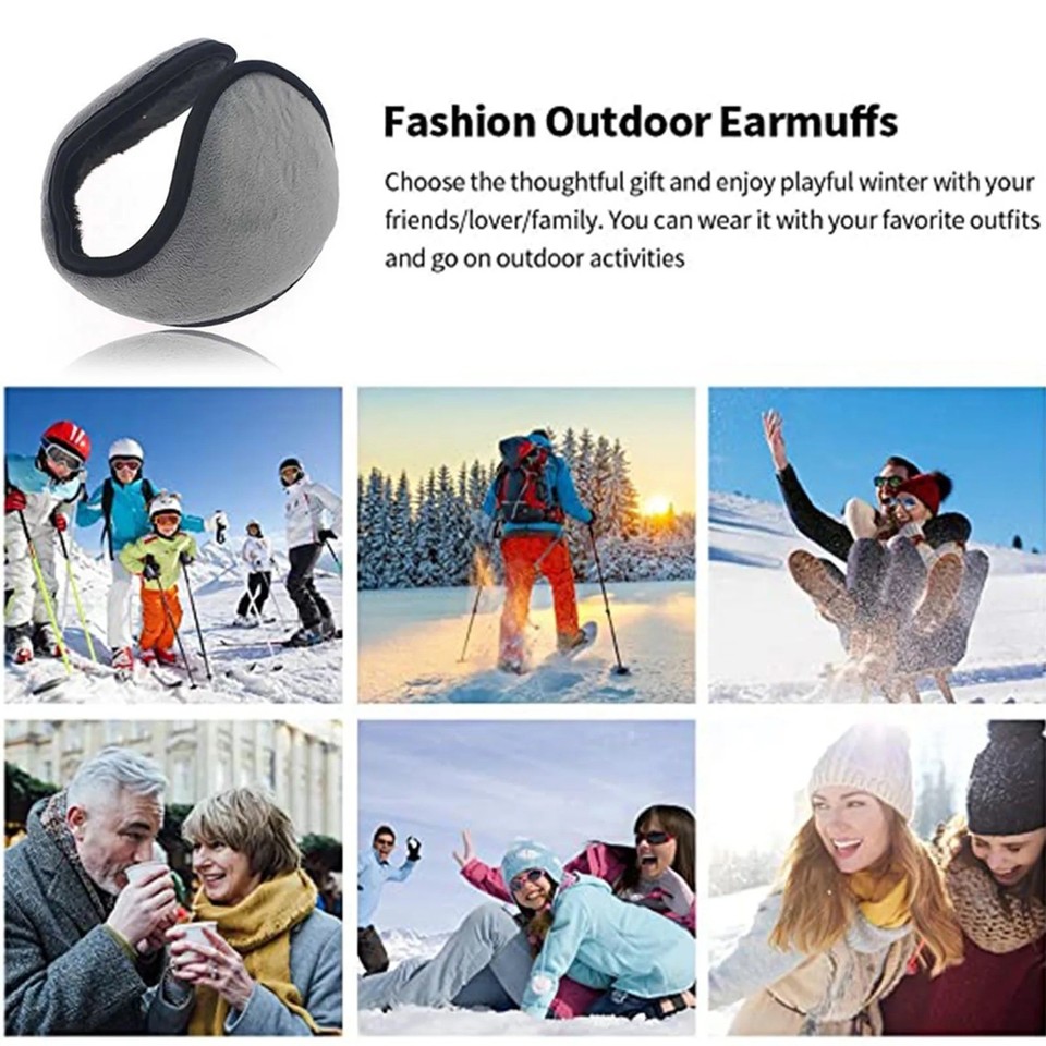 Ear Muffs Winter Ear warmers Fleece Earwarmer Men Women Behind the Head ...