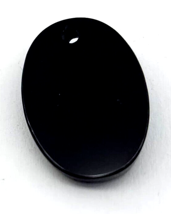 Antique Deco Oval Black Onyx Stone w Turquoise Egyptian Motif 17 mm x ...