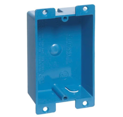 1-Gang 8 cu. in. PVC Shallow Flanged Old Work Electrical Switch and ...