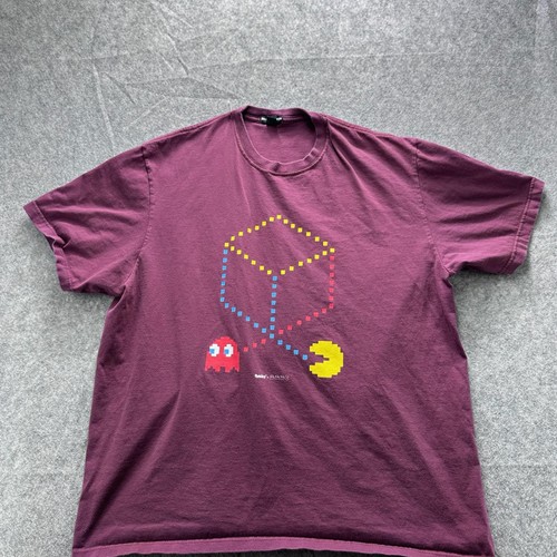 Pac-Man The Cotton Exchange Shirt Mens XL Purple Graphic Crewneck ...