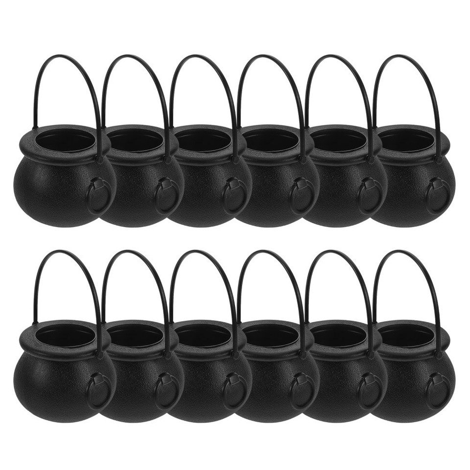 12 Pcs Tiny Cauldron Mini Cauldrons Party Favors Halloween Decorations ...