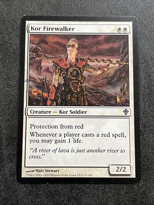 Mtg Misprint Ink Error Oddity Kor Firewalker White Creature Uncommon ...