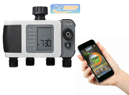 Orbit B-HYVE WIFI 4 Outlet Station Hose Tap Timer Battery Controller W ...