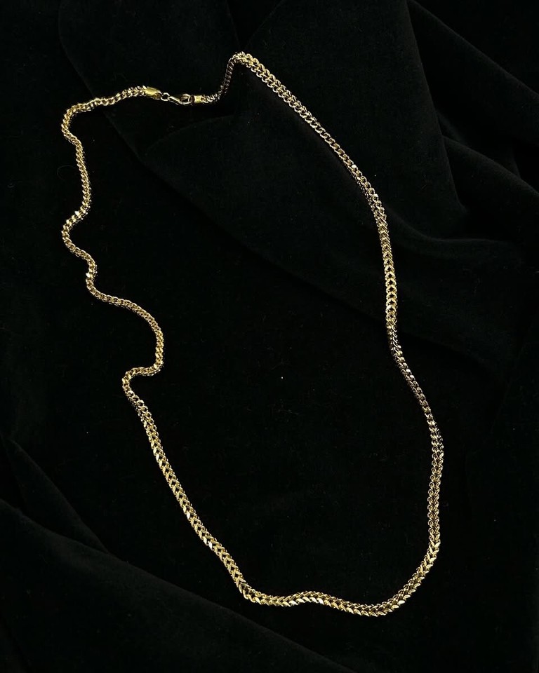 9ct Men's Franco Gold Chain 4.5mm Thick, Heavy , 22in and 36.8g 375 ...