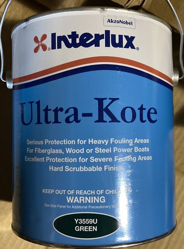 Interlux Ultra-Kote Severe Bottom Fouling Paint Boat Green Gallon ...