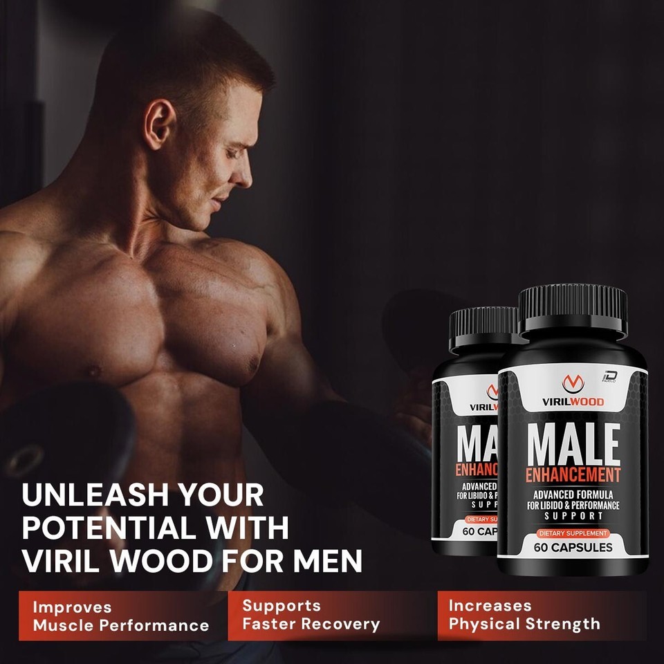 (3 Pack) Viril Wood for Men Capsules -VirilWood Vitamin Complex, All ...