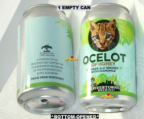 CRAFT BEER CAN OCELOT KIT-CAT AMBER ALE MICRO BREW PITTSBURGH SKYLINE ...