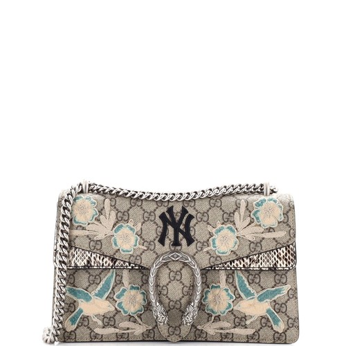 Gucci MLB Dionysus Bag Embroidered GG Coated Canvas with Python Small | eBay