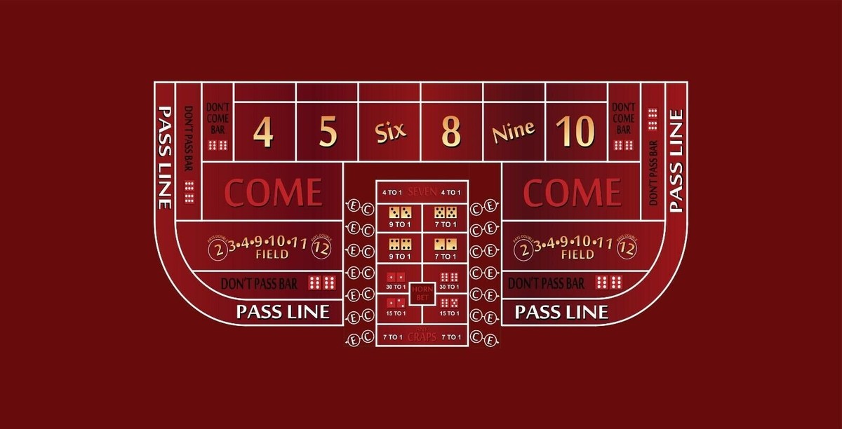 Casino Craps Table Layout