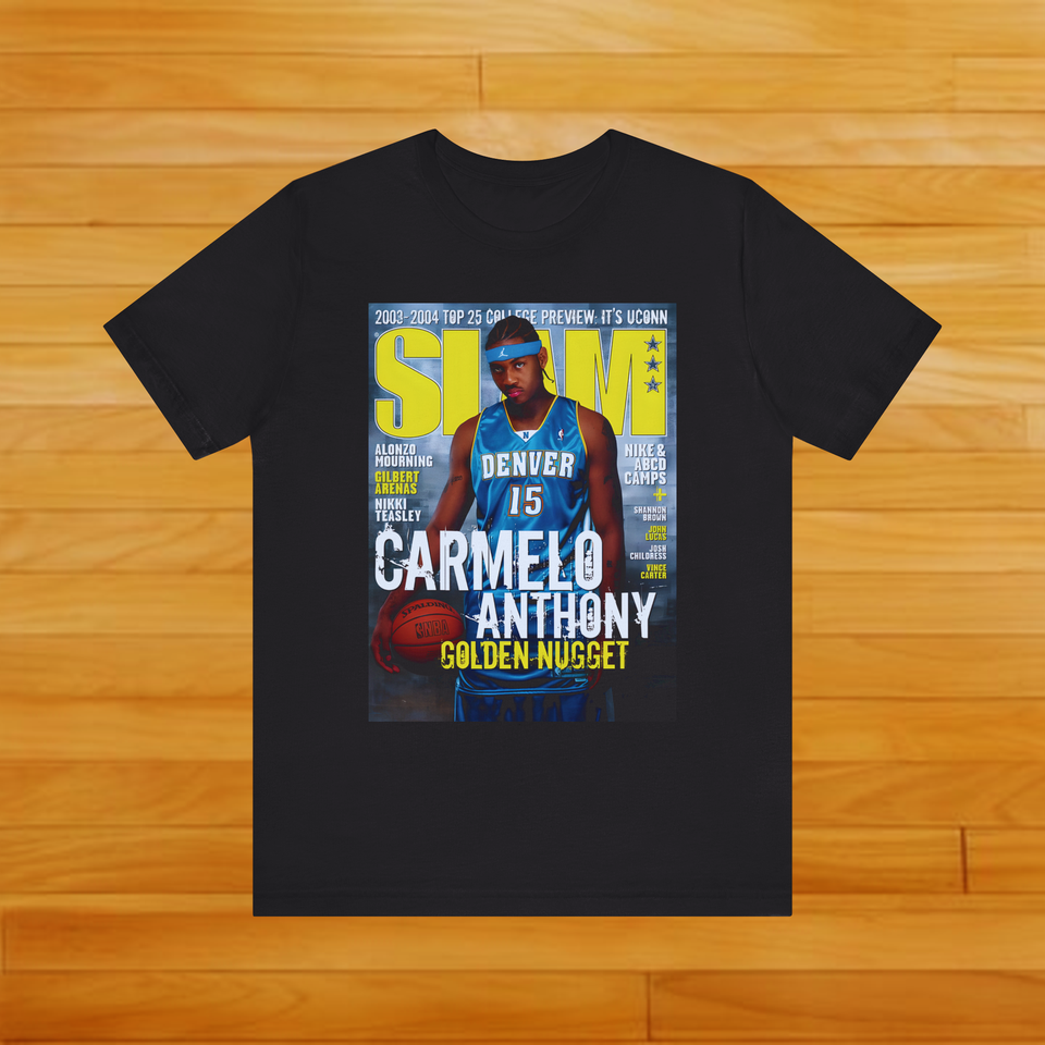 Carmelo Anthony Shirt, Nuggets Slam Cover "Carmelo" T-Shirt, Unisex ...