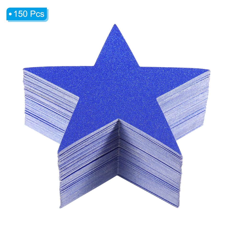 Star Cutouts, 150 Pack Star Cutout Paper Stars for Classroom, Dark Blue ...