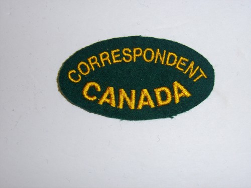 c0060 WW2 Civilian Canada Canadian War Correspondent Patch R10C | eBay