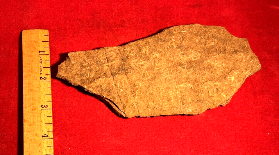 RARE HIEROGLYPHIC ROCK WITH DEPICTION OF WESTERN NATIVE AMERICAN ...