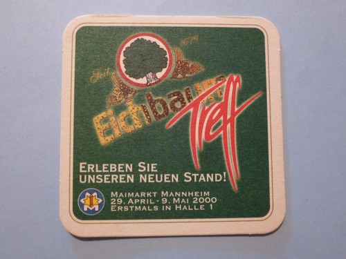 Beer Coaster ~ Privatbrauer EICHBAUM Ureich Pils ~ Mannheim, GERMANY ...