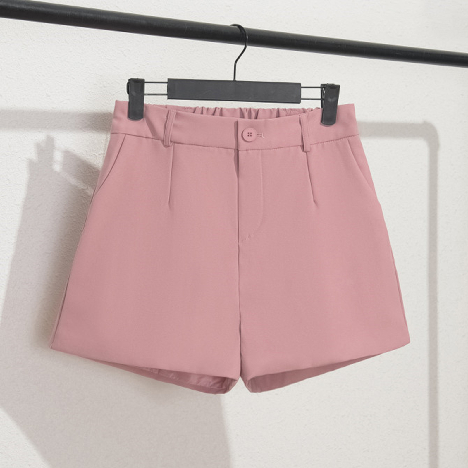 Lady Shorts High Waist Dress-up Casual Lady Suit Shorts Simple Design ...