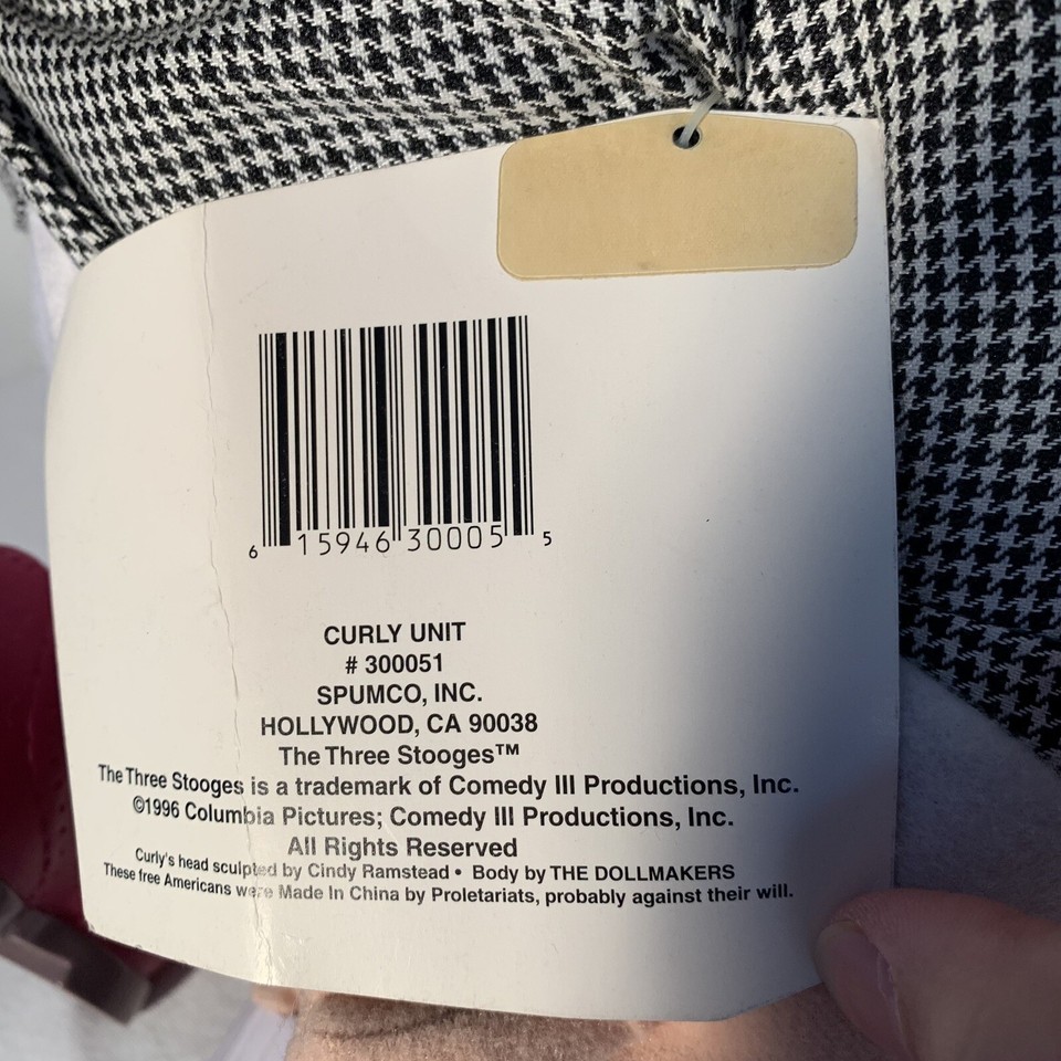 1996 Spumco Three Stooges Dolls - Moe, Larry and Curly Full Set 22 ...