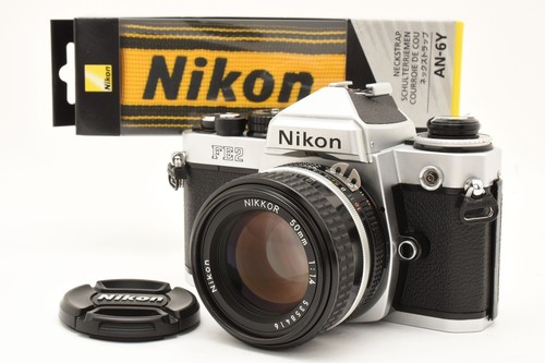 [Near MINT++ w/Strap] NIKON FE2 Silver SLR Film Camera +Lens Ai-s 50/1 ...