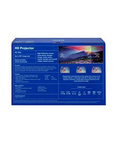 Onn 720p LCD Home Theater Projector Black 1280 x 720 Resolution Aspect ...