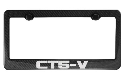 Carbon Fiber License Plate Frame For Cadillac CT5-V (Fit Front Only) | eBay