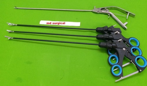 4Pc Laparoscopic Basic Surgery Set 5mmx330mm Endoscopy Surgical ...