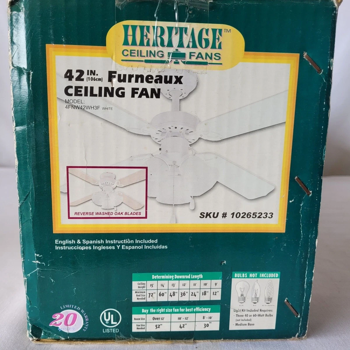 Heritage Ceiling Fan Model M42ul | Shelly Lighting