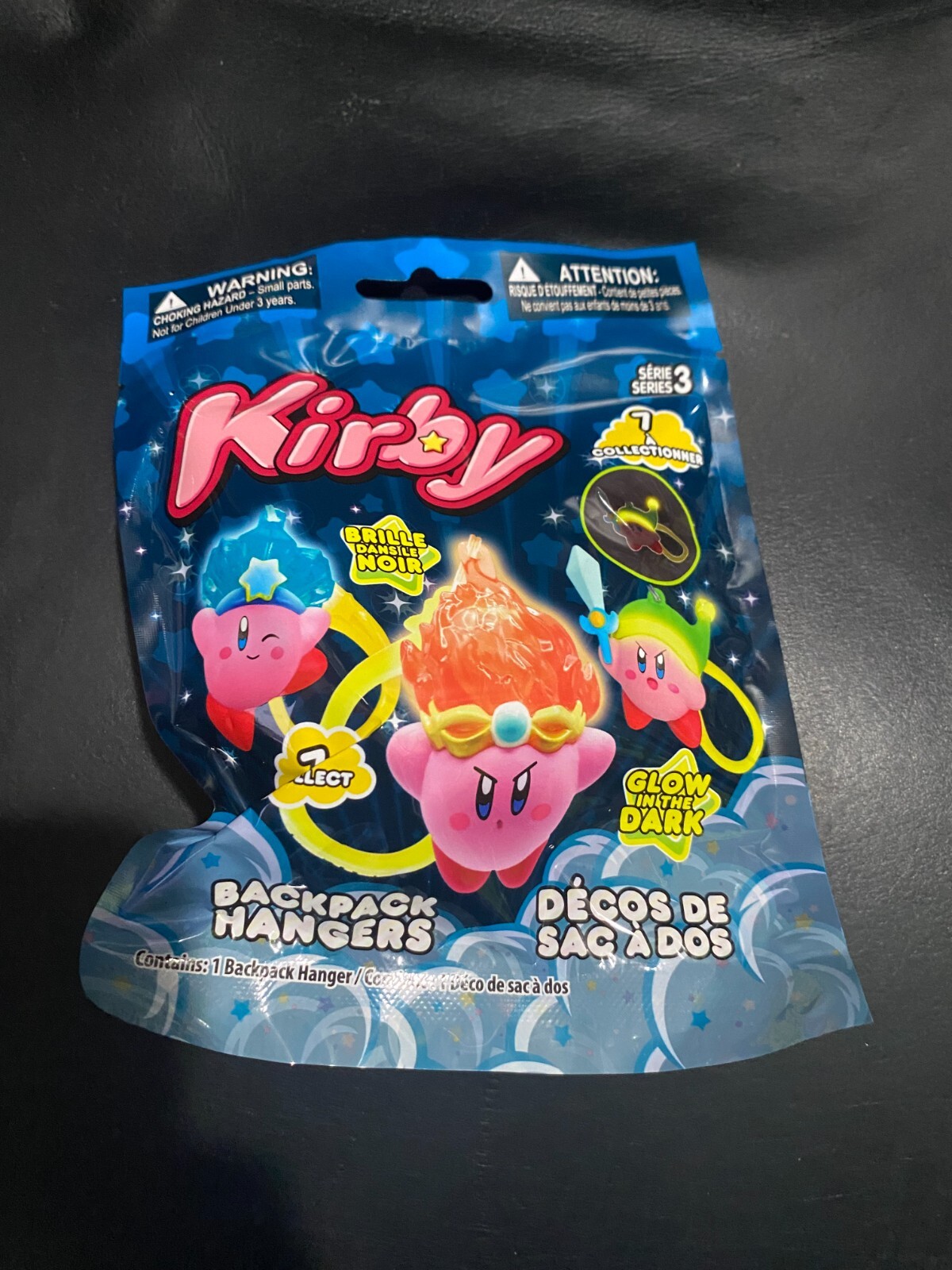 Lot of 3 Kirby Backpack Clip Hangers Nintendo Series 3 Glow In The Dark ...