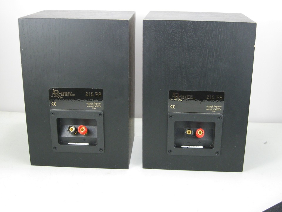 AR Acoustic Research 215 PS Black Bookshelf Speaker Set Tested Work ...