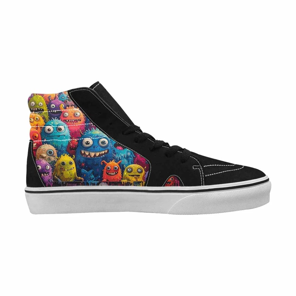 MEN'S Cartoon Monster Grunge Art Sneakers | Freaky Shoes® | eBay