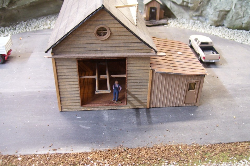 H.O scale laser cut built Monson Slate Company building. | eBay