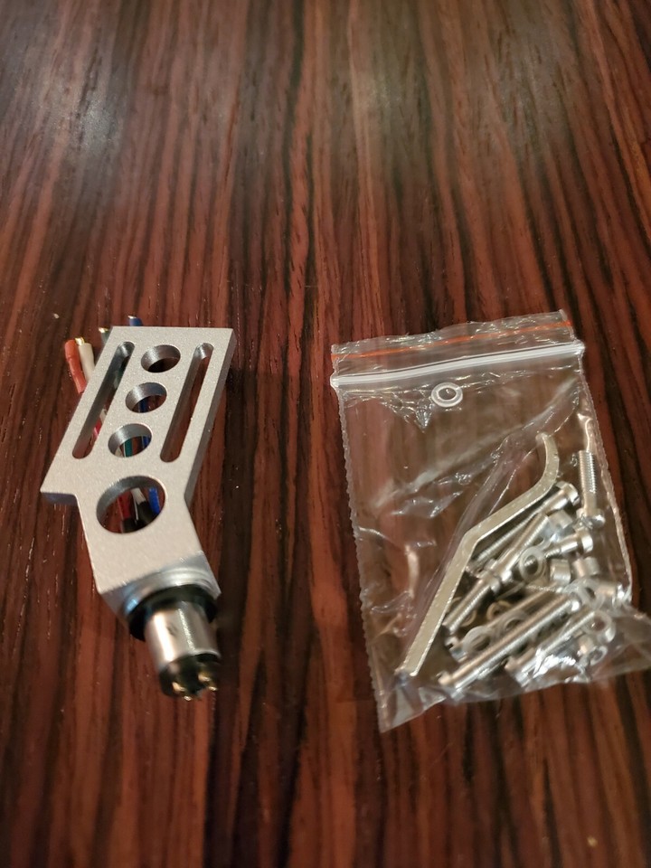 CNC Aluminum Angled Headshell , gold plated wires 30 piece Aluminum ...