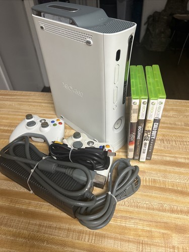 2 CONTROLLERS Bundle Microsoft XBOX 360 Game Console Gaming System With 4 Games 882224058025| eBay