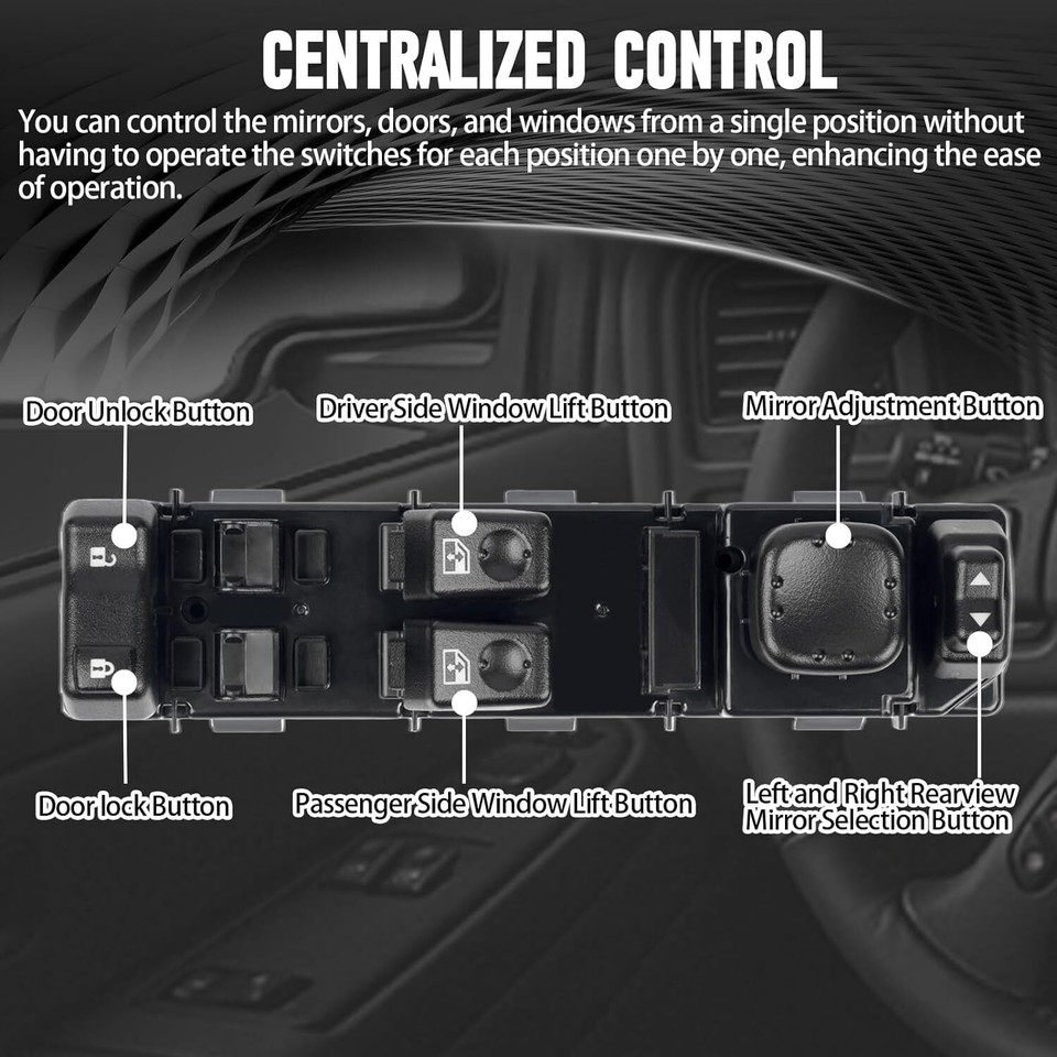 Front LH Master Power Window Switch for Chevrolet Silverado 1500 GMC ...