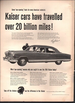 1951 Vintage ad Kaiser retro car auto Vehicle photo Rare 01/24/25 | eBay