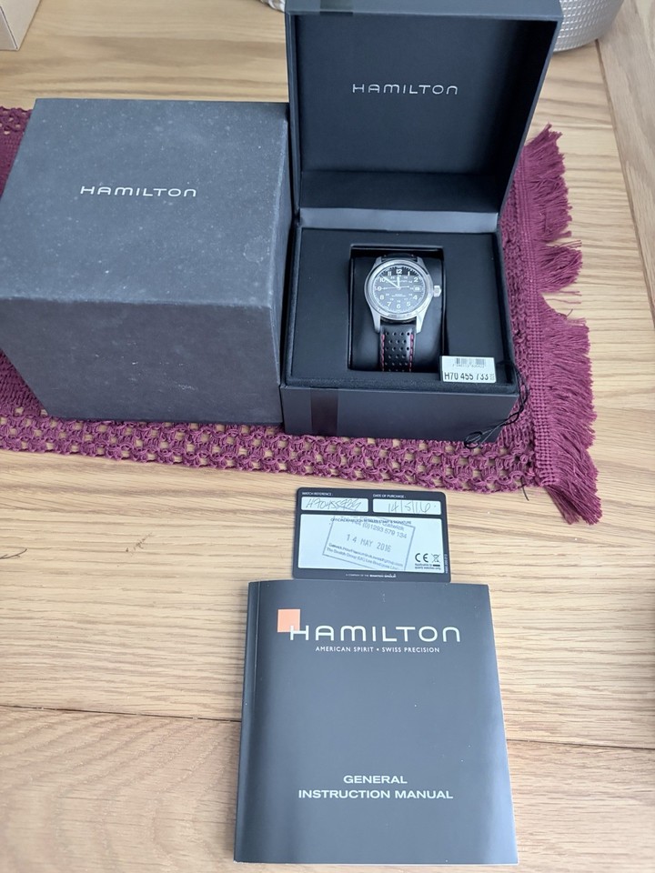 Hamilton Khaki Field Automatic Watch 38mm Reference H704050 | eBay UK