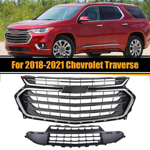 For Chevrolet Traverse 18-21 L LS LT RS Front Upper and Lower Grille ...