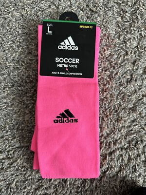 Adidas Pink, Metro V OTC Long Soccer Socks, Mens Size Large (9-13) | eBay