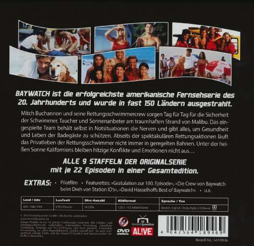 Complete BAYWATCH Series With HASSELHOFF 9 Seasons Complete Box 30 DVD ...