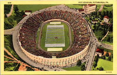 Postcard PITT STADIUM Aerial View, Pittsburgh, PA, Linen c1940's ...