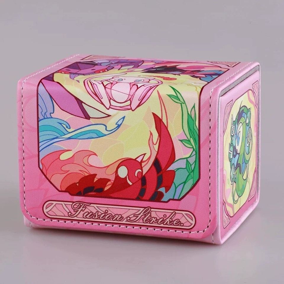 Game Card Storage Box Pokemon Pink Mew Hard Case Holder PTCG Desk Game ...