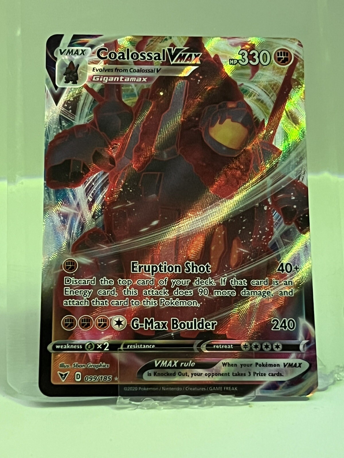 Pokémon TCG Coalossal VMAX Vivid Voltage 099/185 Regular Ultra Rare | eBay
