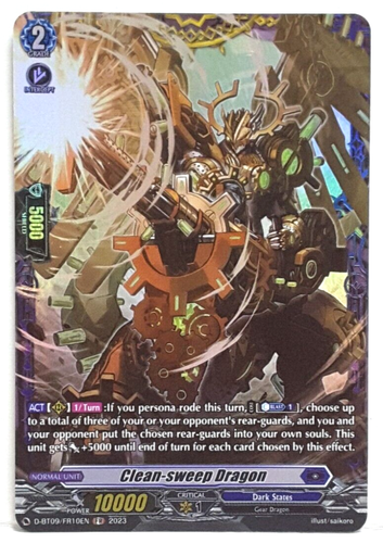 Bushiroad Cardfight Vanguard Clean-Sweep Dragon D-BT09/FR10EN FR États ...
